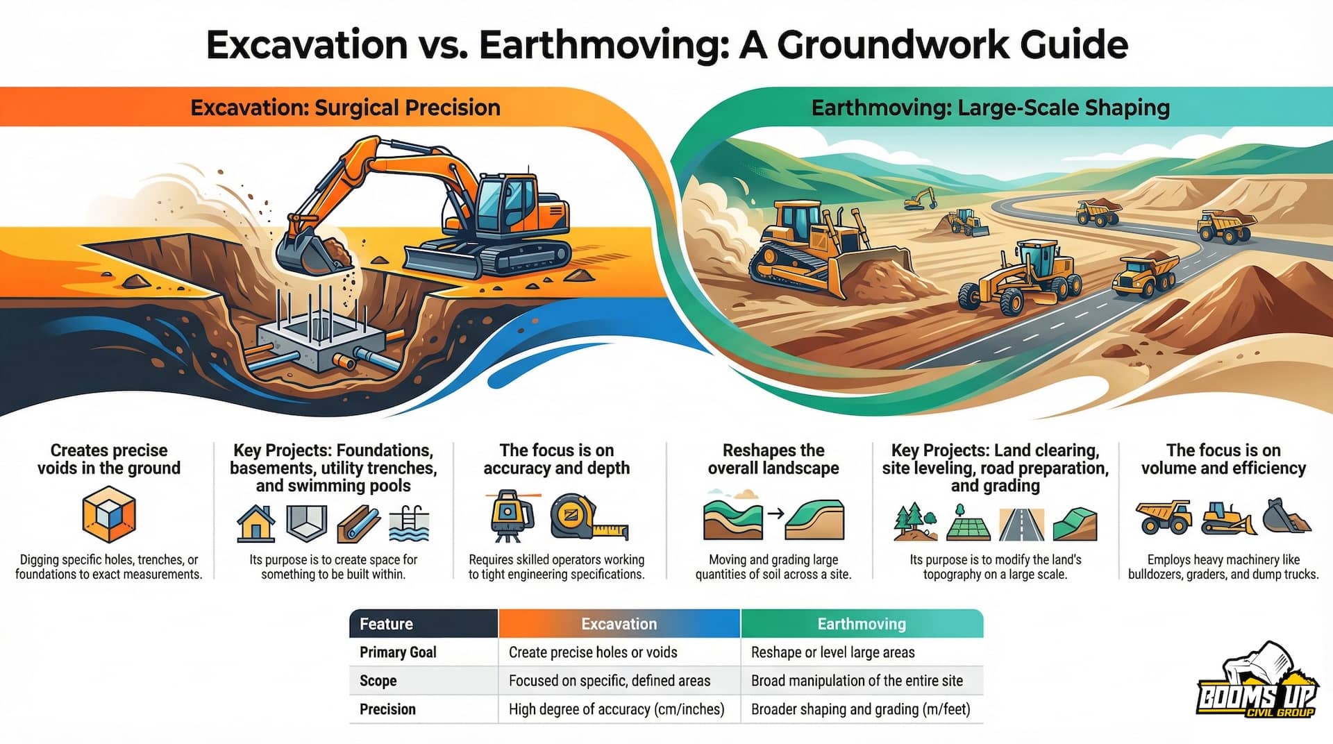Excavation vs. Earthmoving: What’s the Difference and Which Do You Need ...